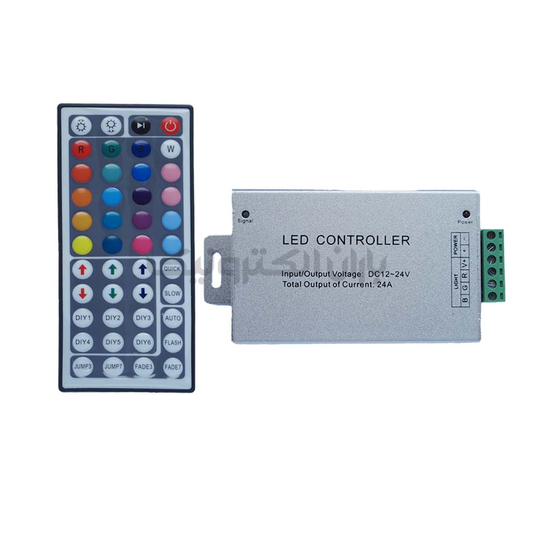 LED CONTROLLER IR 44KEY 24A - ریموت کنترل مادون قرمز | باران الکترونیک ...